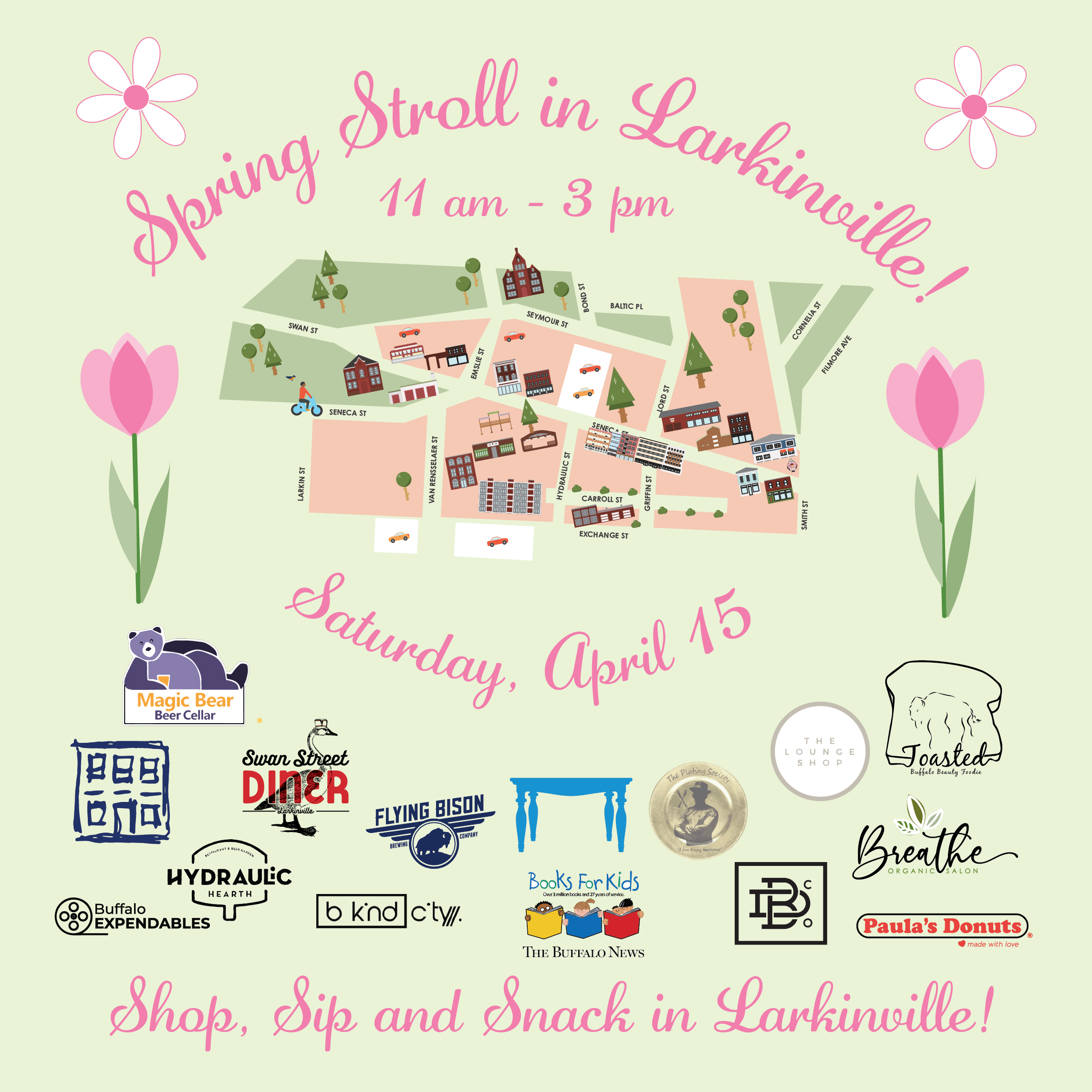 Spring Stroll in Larkinville, Saturday, April 15th - Larkin Square