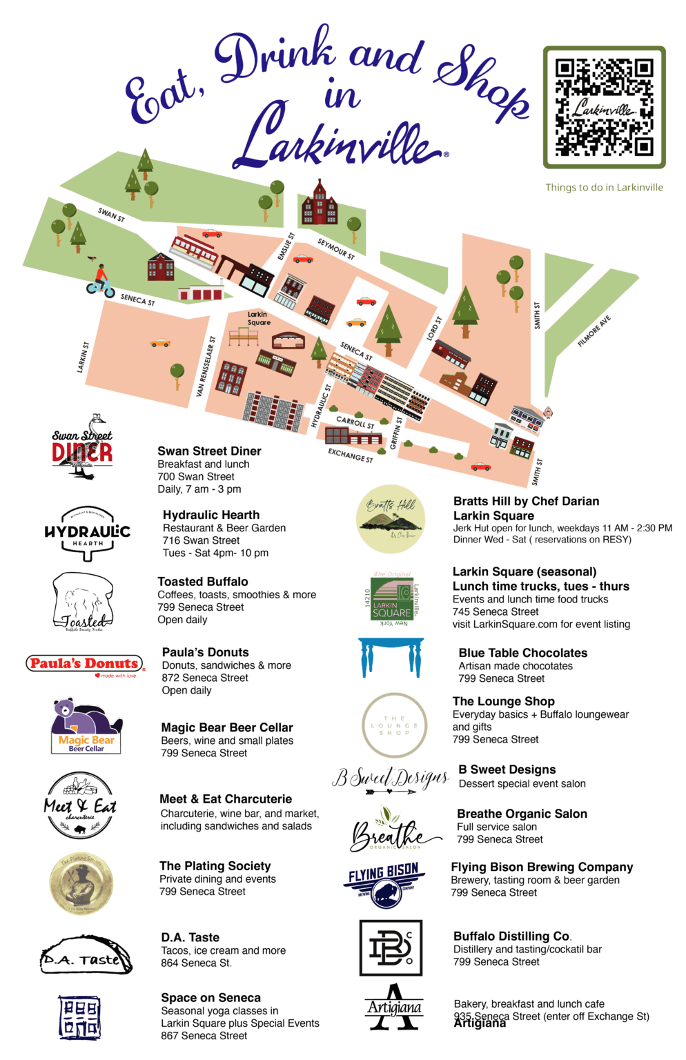 Eat, drink, shop and visit Larkinville - Larkin Square